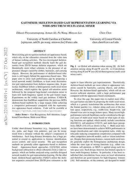Pdf Gaitmixer Skeleton Based Gait Representation Learning Via Wide