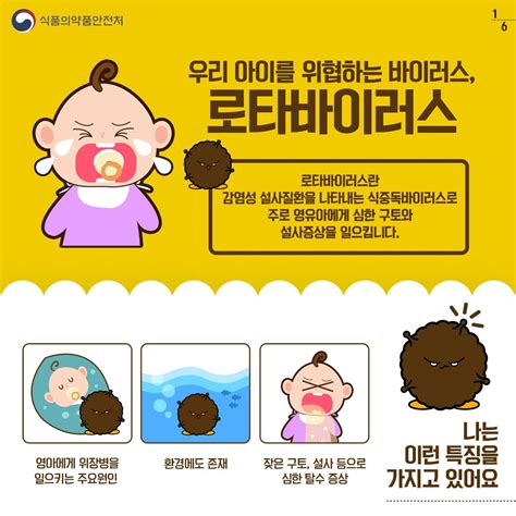 대한민국 식품의약품안전처 우리 아이 위협하는 바이러스 로타바이러스 👿 우리 아이 잦은