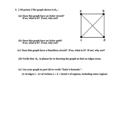 Video Solution 3 30 Points The Graph Shown Is K4 A Does This