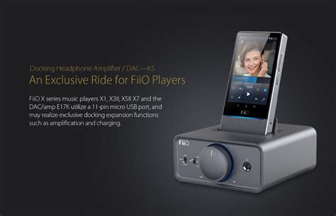 Fiio K5 Docking Headphone Amplifier Dac For Fiio X3ii X5ii X7 E17k Line