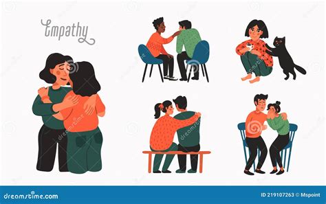 Empathy Empathy And Compassion Concept People Comforting Each Other