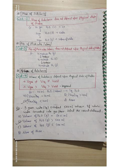 SOLUTION Mole Concept Notes Studypool
