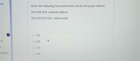 Solved Given The Following How Many Hosts Can Be Set Up Per Chegg Com