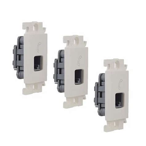 White Polycarbonate Telephone Socket At ₹ 68piece Telephone Sockets
