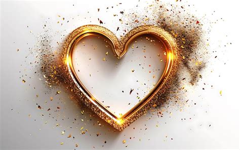 Premium Photo A Heart With A Gold Heart On It