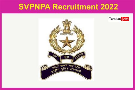 Svpnpa Recruitment 2022 Released Degree Candidates Are Eligible