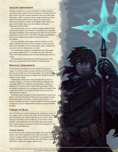 The Magus 1 0 Another Spellsword Class An Intelligence Half Caster