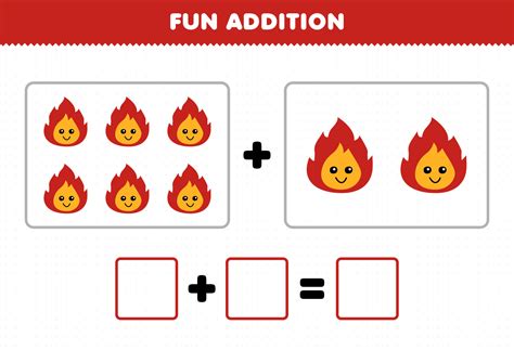 Jeu éducatif Pour Les Enfants Ajout Amusant En Comptant Des Images De