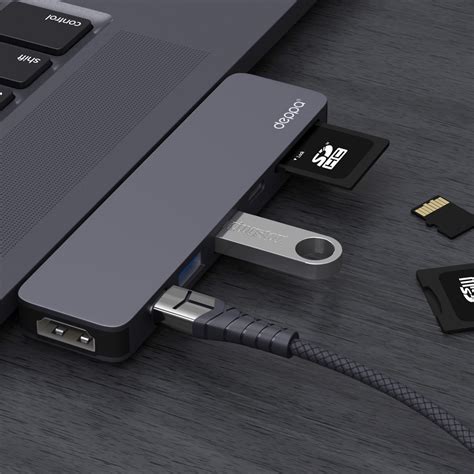 Usb хаб для ПК Thunderbolt 4К Power Delivery Hdmi переходник адаптер 7 в 1 2 X Type C