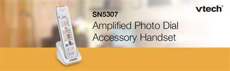 Vtech Sn5307 Amplified Photo Dial Accessory Handset With Big Buttons