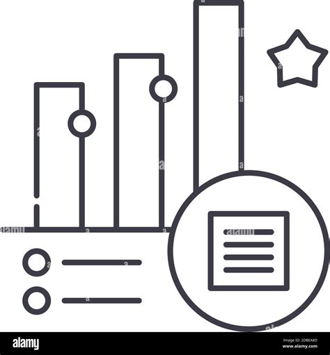 Qualitative Research Icon Linear Isolated Illustration Thin Line Vector Web Design Sign