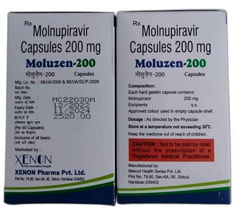 Moluzen Molnupiravir Capsule 200mg At Rs 2520bottle In Mumbai Id