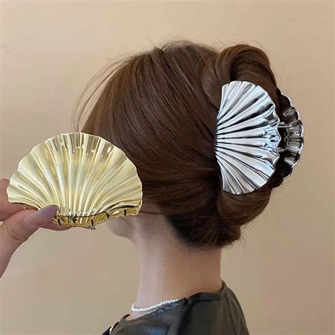 Металлическая заколка-ракушка | AliExpress
