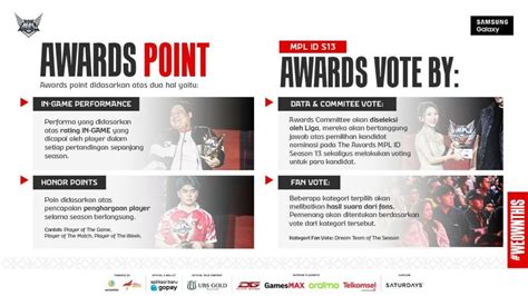 The Awards Mpl Id S13 Makin Menarik Banyak Kategori Baru Hadir One