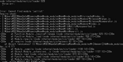 Error Cannot Find Module ‘yallist 도깨비 이야기 Medium