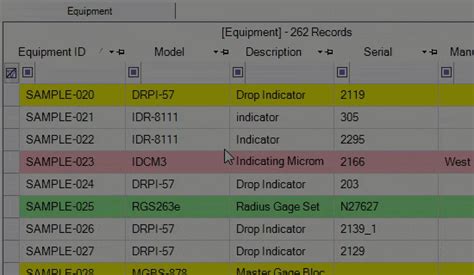 Filter Rows In Calibration Control Calibration Control