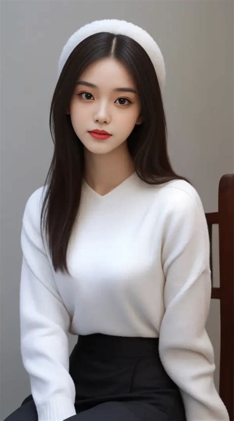 Pregirl，smile，looking At The Viewer，tight Sweater，fitted Jeans，photore