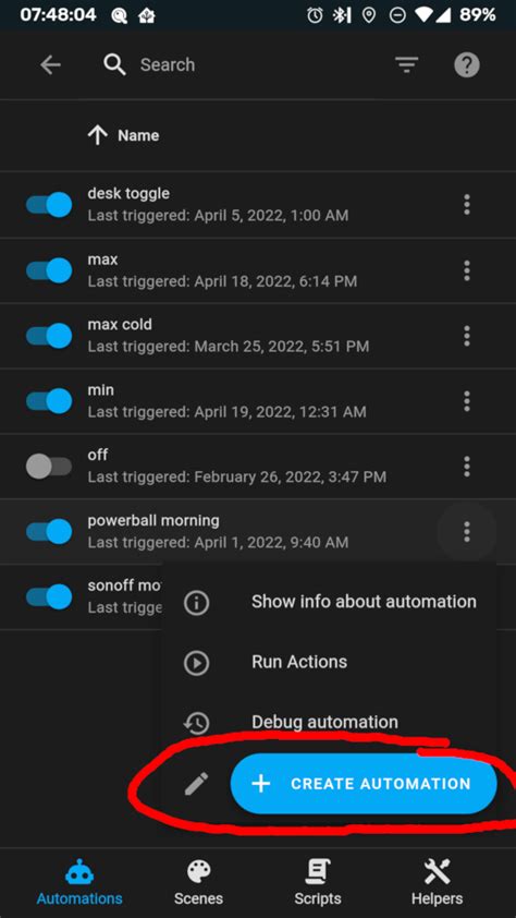 Create Automation Overlaps Menu · Issue 12909 · Home Assistant