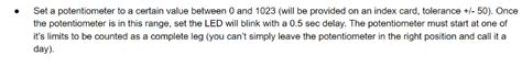 Solved Set A Potentiometer To A Certain Value Between 0 ﻿and