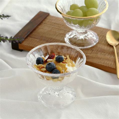 알페로 투명 유리 시리얼 볼 화채 그릇 그릭 요거트 팥빙수 앞 접시 대형 소스 보울 샐러드볼