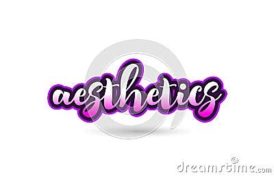 Aesthetics Calligraphic Pink Font Text Logo Icon Typography Design