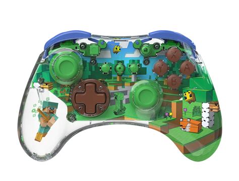 Pdp Realmz Wireless Controller Nintendo Switch Minecraft Forest Biome Rechargeable