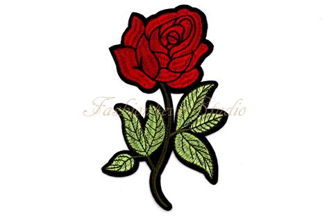 Parche de flores parche de hierro en rosa aplique de rosa Etsy España