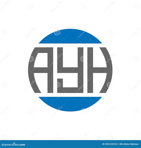 Ayh Letter Logo Design On White Background Ayh Creative Initials
