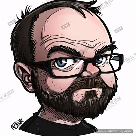 Ai创作图卡通酷潮大叔头像 卡通大叔头像 成年男人插画 戴眼镜的大叔头像 卡通大叔头像logo 卡通中年大叔头像 大胡子头像 卡通写实漫画人物