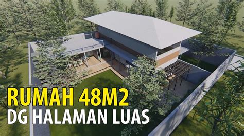 Rumah Kampung Halaman Luas Dengan Halaman Yang Luas Dengan Ditumbuhi