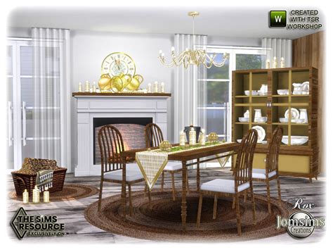 The Sims Resource Rox Dining Room New Year 2021