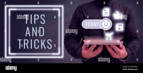 Sign Displaying Tips And Tricks Business Concept Helpful Advices That