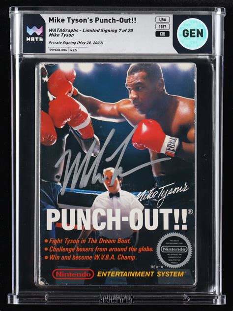 Mike Tyson Signed Le 1987 Mike Tysons Punch Out Nes Video Game