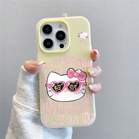 เคส Hello Kitty Get Rich สำหรับ Iphone 16 15 14 13 12 11 Pro Plus Max