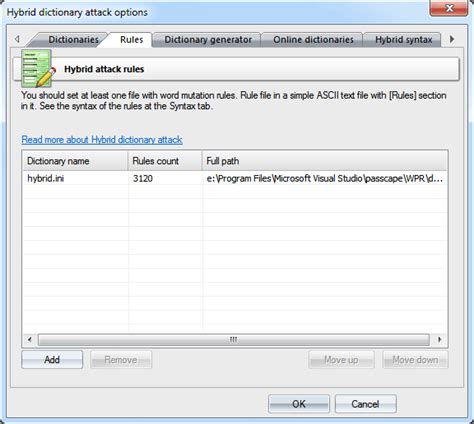 recovering windows hashes hybrid dictionary attack