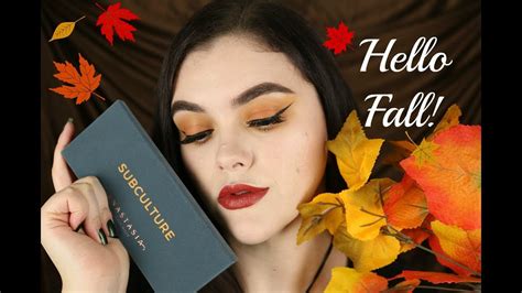Fall Makeup Tutorial Mustard Eyes And Red Lip Youtube