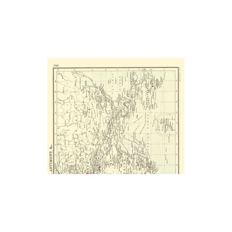 Historic Map Global Mercury Zinc Phosphates Antimony Bartholomew 1