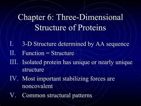 Ppt Chapter Three Dimensional Structure Of Proteins Powerpoint Presentation Id