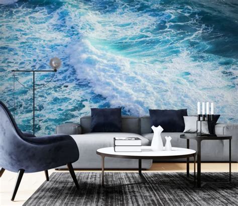 3d Ocean Waves E2854 Wallpaper Mural Paper Wall Print Indoor Murals Ca