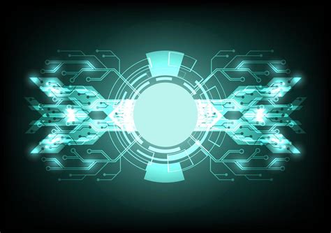 Abstruct Turquoise Or Green Color Technology Computer Circuit Design