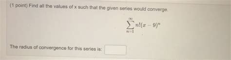 solved 1 point find all the values of x such that the