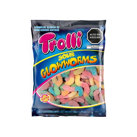 Gomitas Trolli Sour Glow Worms 100g Metrope