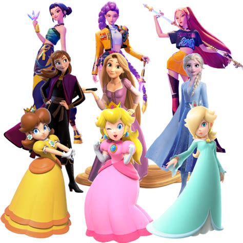 Super Mario Princesses Cgi D Princess And Huntrix By Relyoh1234 On