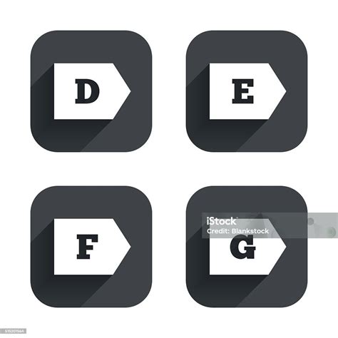 Energy Efficiency Class Icons Stock Illustration Download Image Now Badge Computer Software