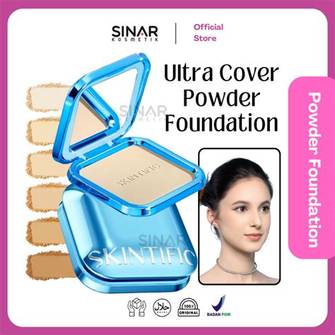 Jual Skintific Skintific Ultra Cover Powder Foundation 9g Two Way Cake Pressed Powder Matte