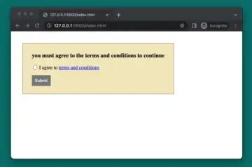 Javascript I Agree To Terms Checkbox Example Sling Academy