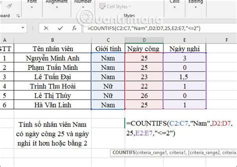Fonction COUNTIFS Comment Utiliser La Fonction De Comptage De Cellules