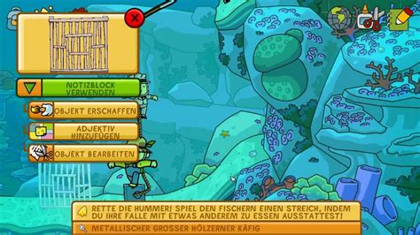 Lets Play Scribblenauts Unlimited [deutsch] Part 2 Unterwasser Shoggoth Action Youtube