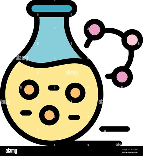 Scientist Flask Icon Outline Scientist Flask Vector Icon Color Flat