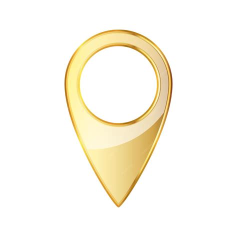 Premium Vector Golden Map Pointer Icon Vector Illustration